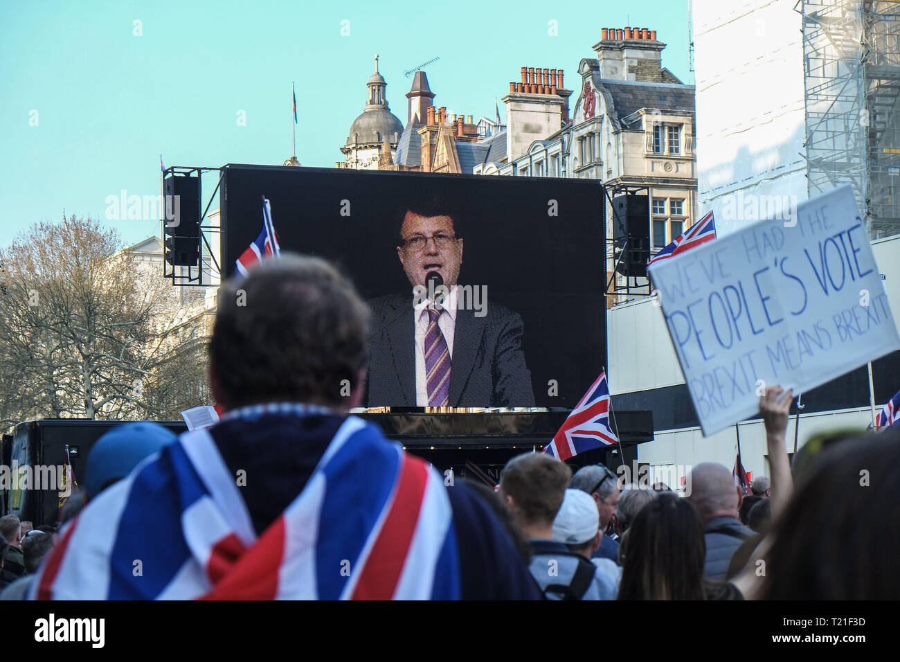 London, UK. 29th Mar, 2019. Gerard Batten, Leader of UKIP on a big ...