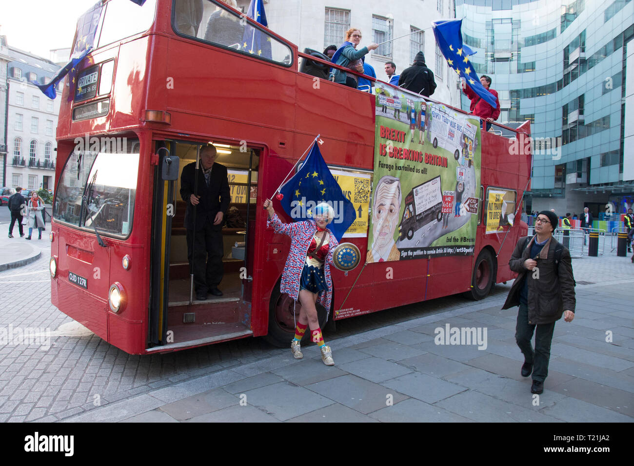 London, UK. 29th Mar, 2019. Madeleina Kay (EU SuperGirl) perfoming on ...