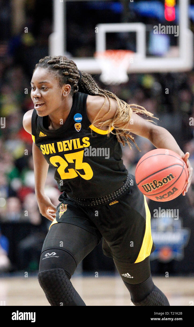 March 29, 2019: Arizona State Sun Devils guard Iris Mbulito (23) during ...