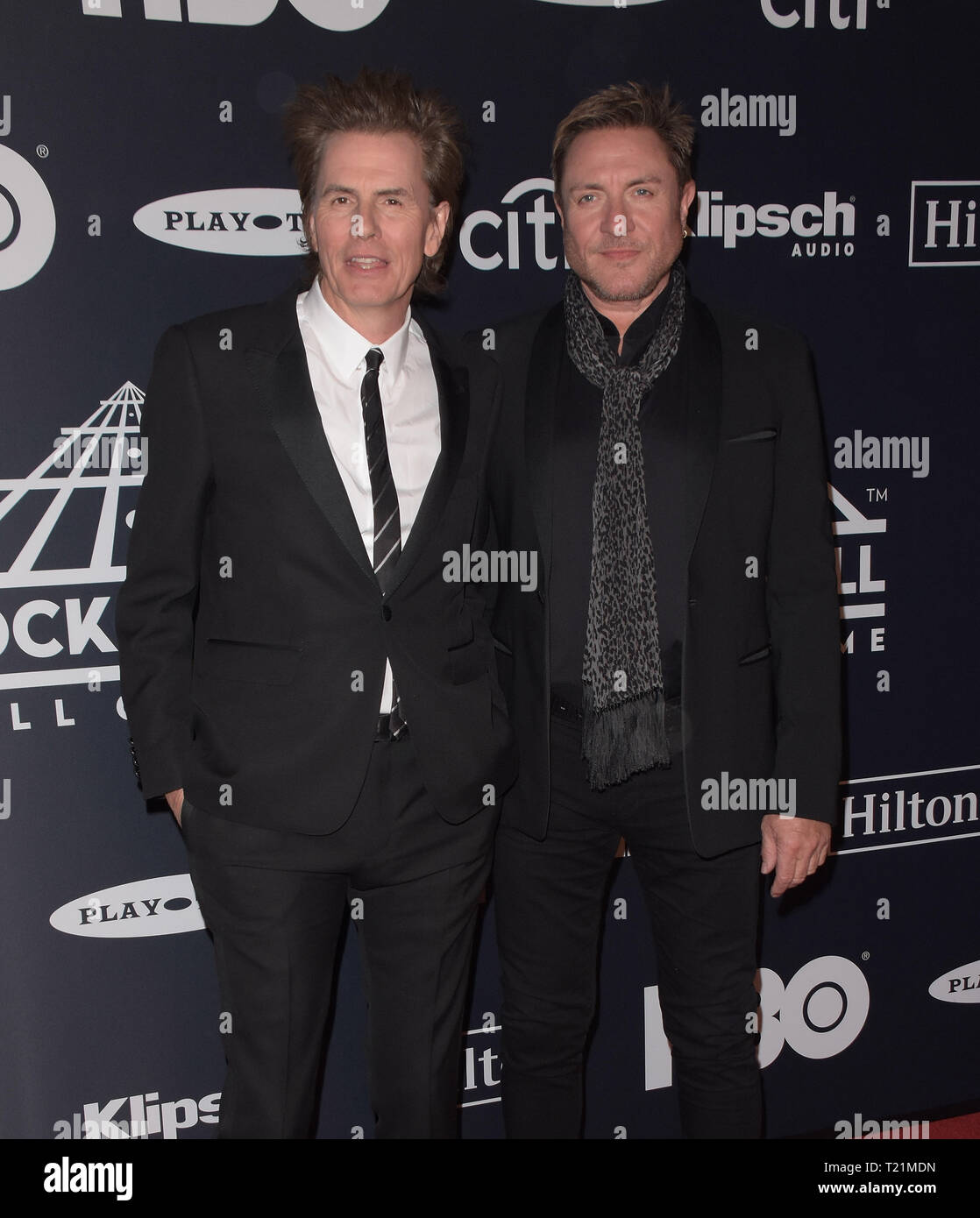 NEW YORK, NEW YORK - MARCH 29: John Taylor and Simon Le Bon of Duran ...