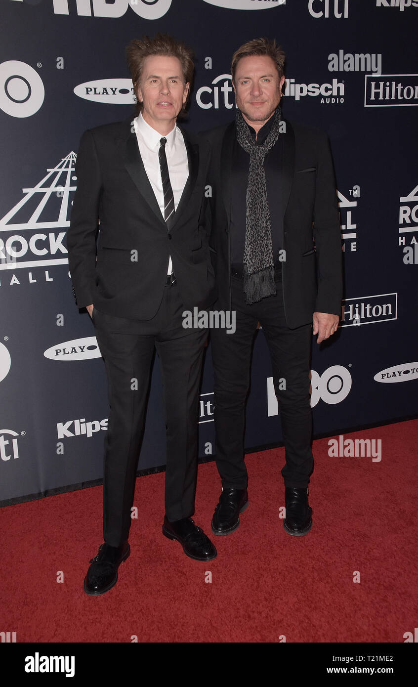 NEW YORK, NEW YORK - MARCH 29: John Taylor and Simon Le Bon of Duran ...