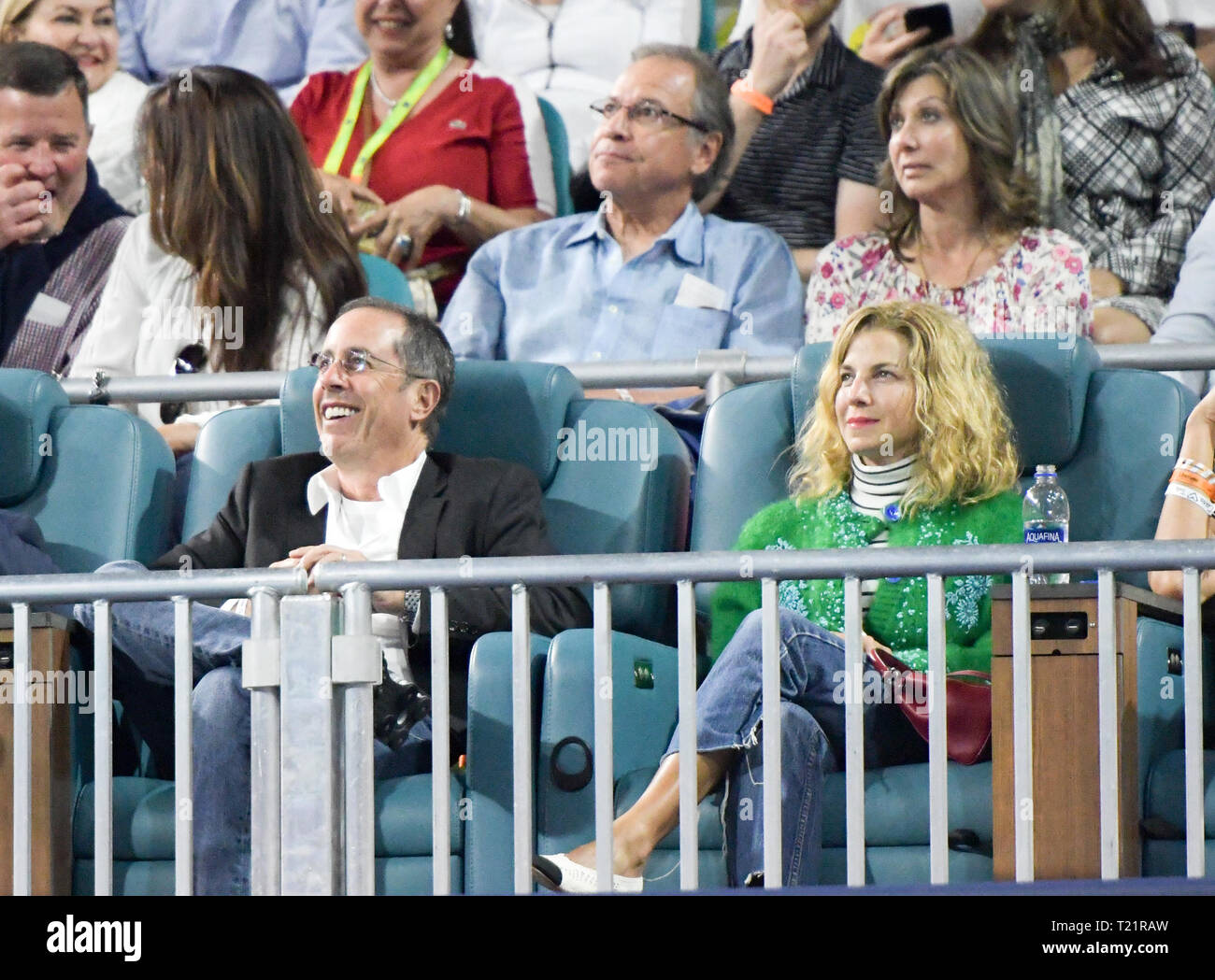 Jerry and Jessica Seinfeld enjoy watching Roger Federer and Denis ...
