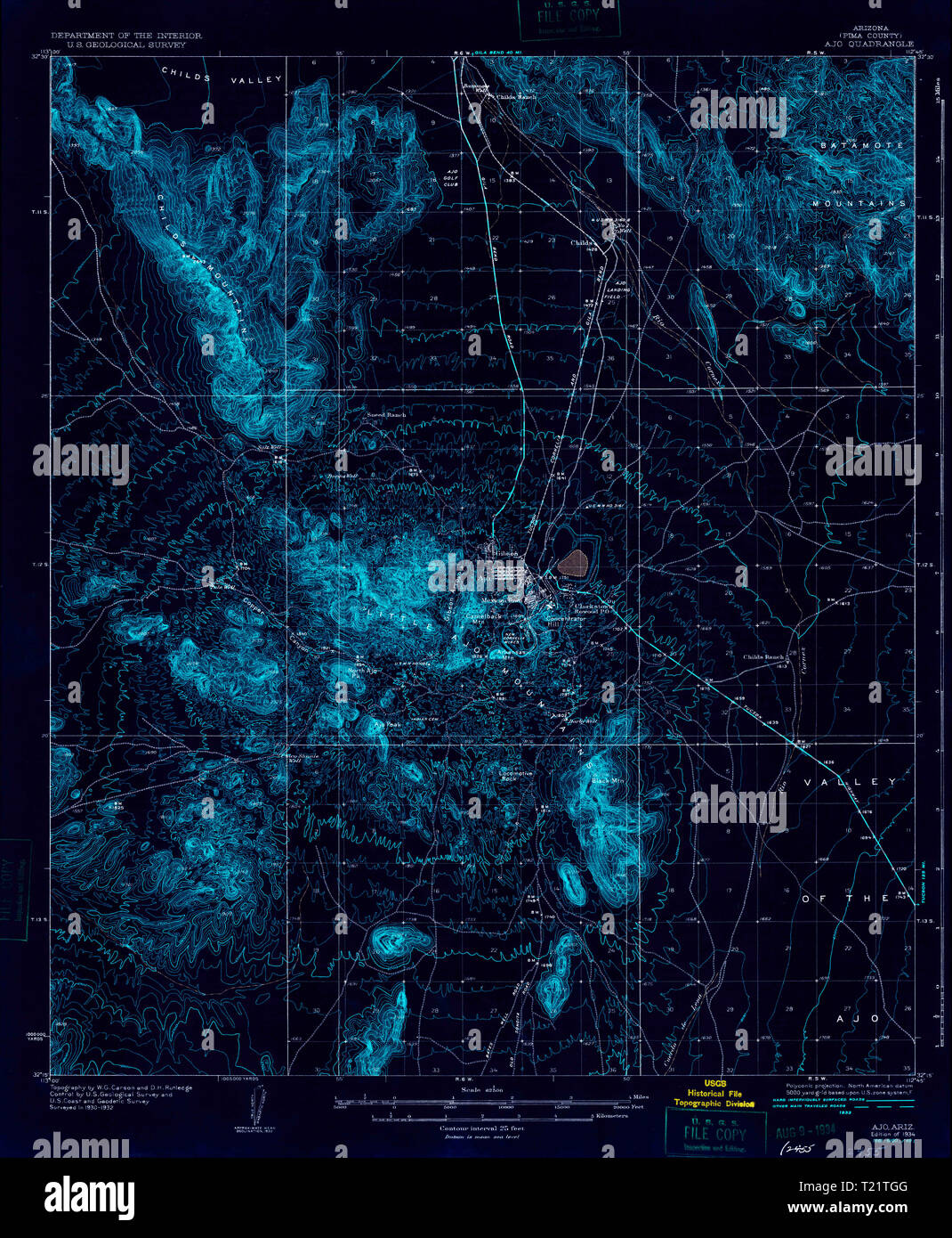 Map of ajo hi-res stock photography and images - Alamy