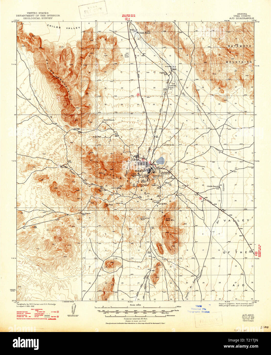 Map of ajo hi-res stock photography and images - Alamy