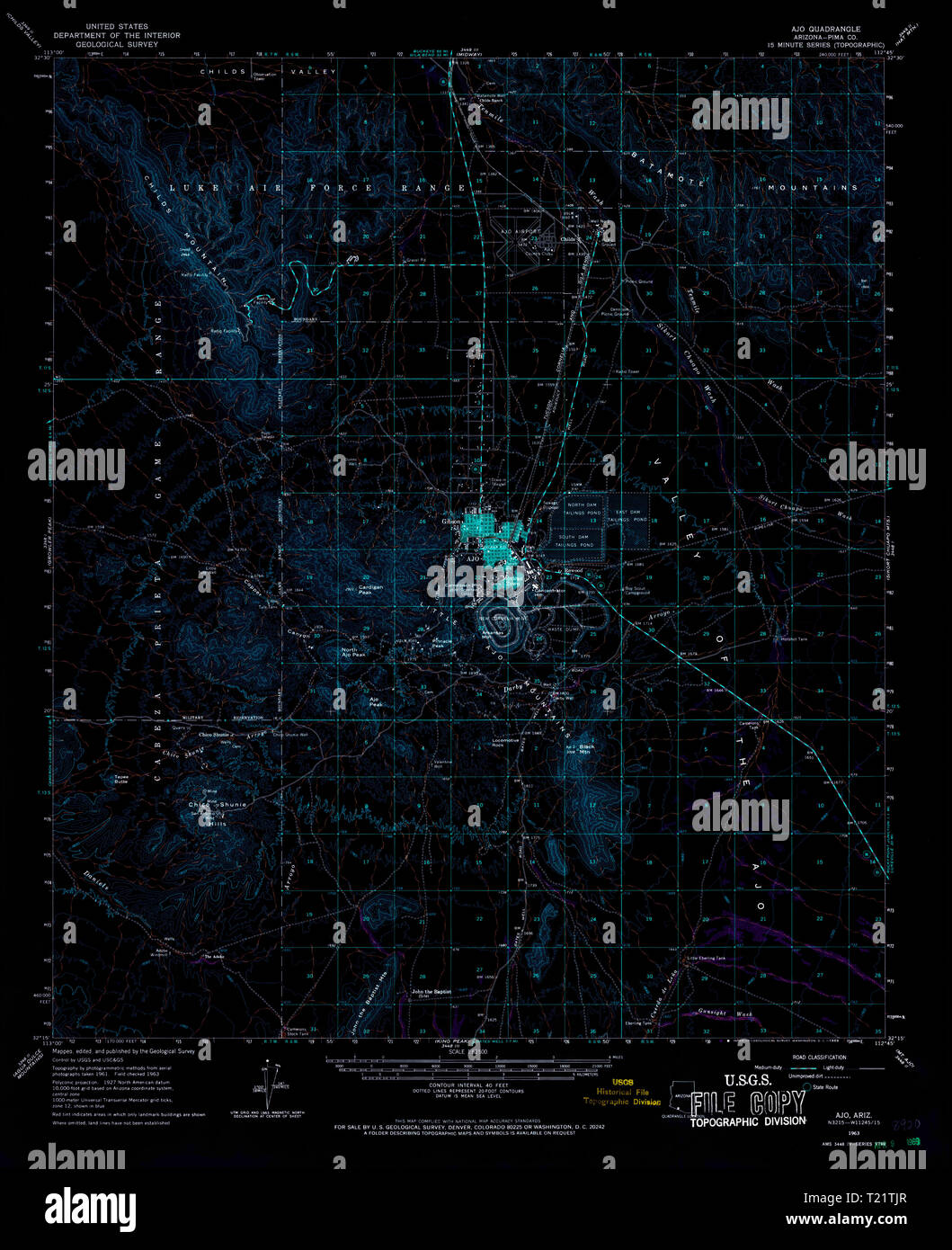 Map of ajo hi-res stock photography and images - Alamy