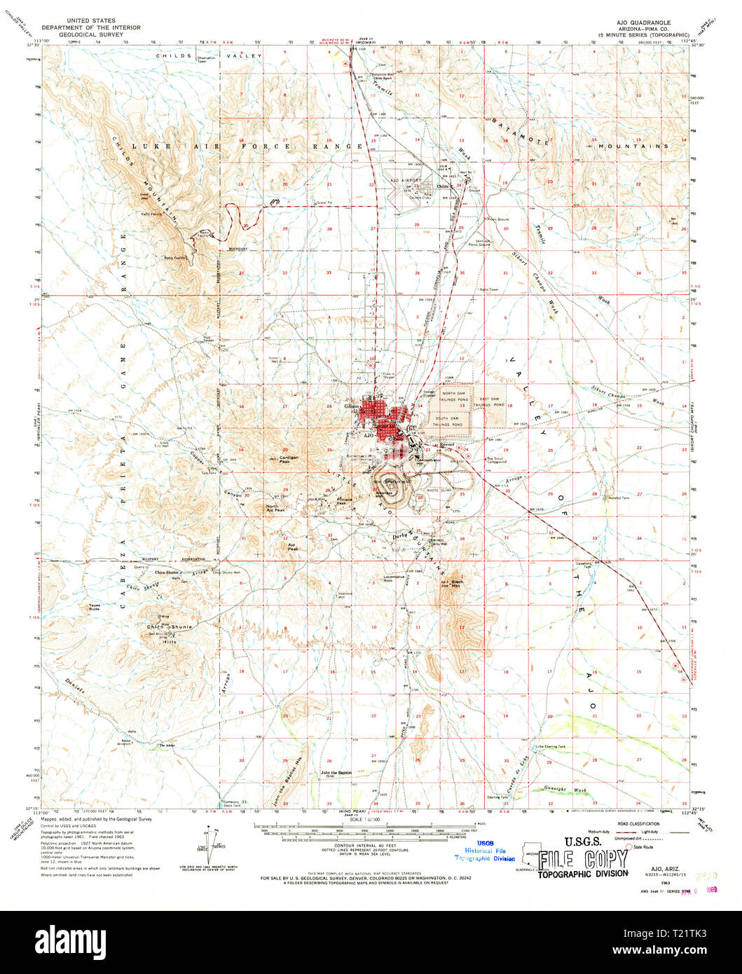 Map of ajo hi-res stock photography and images - Alamy