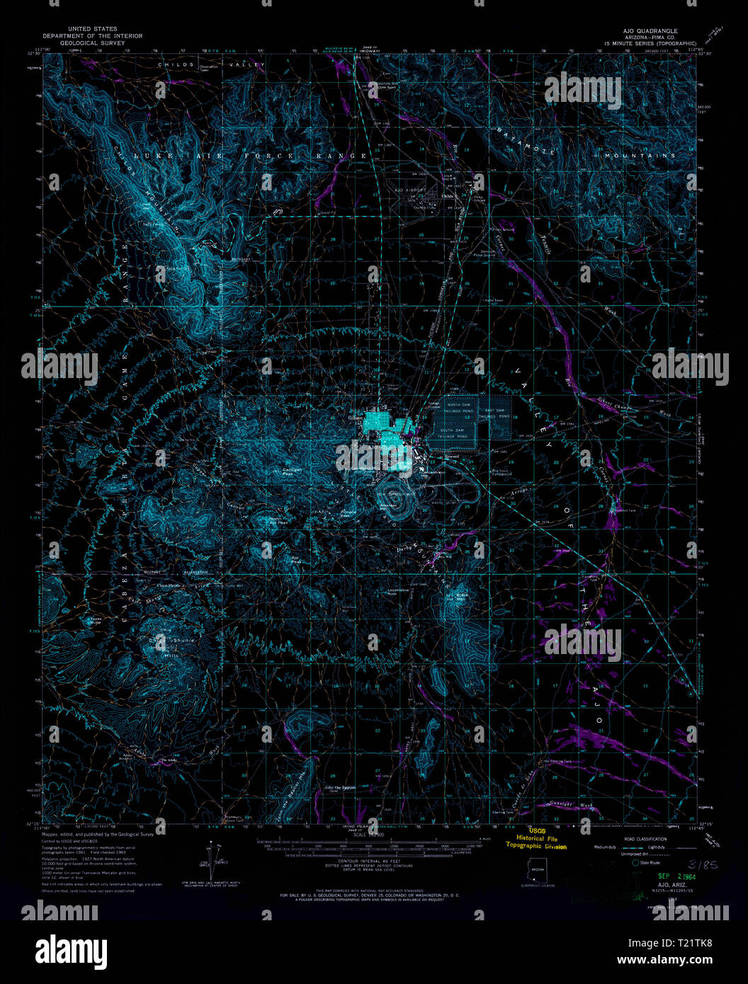 Ajo arizona map hi-res stock photography and images - Alamy