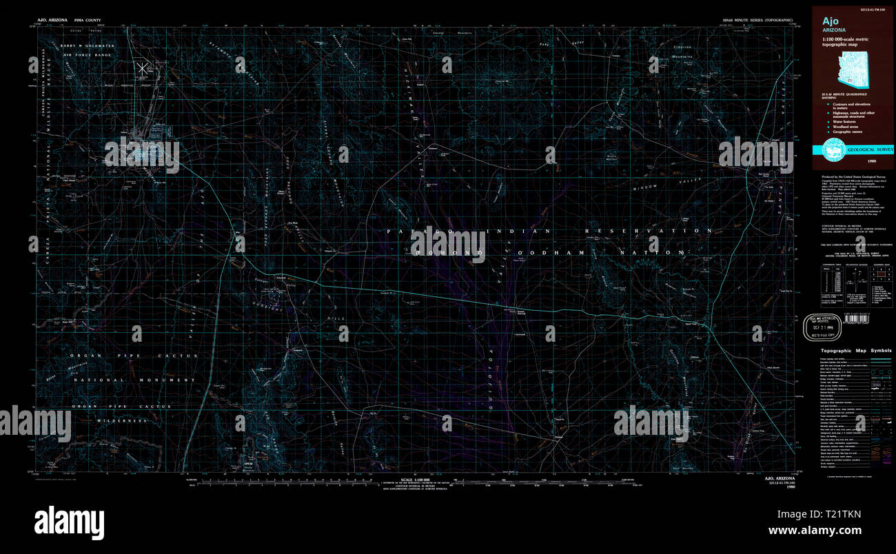 Ajo arizona map hi-res stock photography and images - Alamy