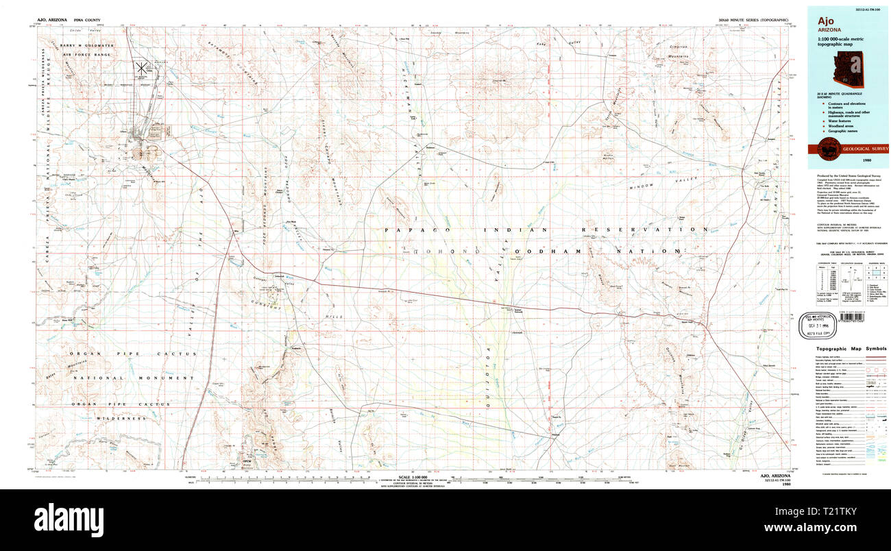 Ajo arizona map hi-res stock photography and images - Alamy