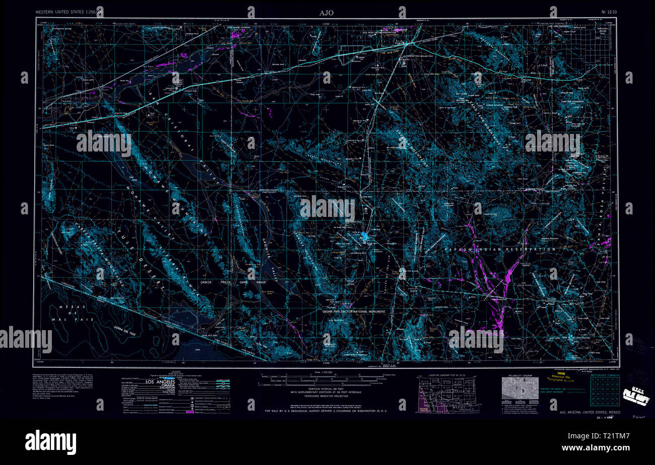 Map of ajo hi-res stock photography and images - Alamy