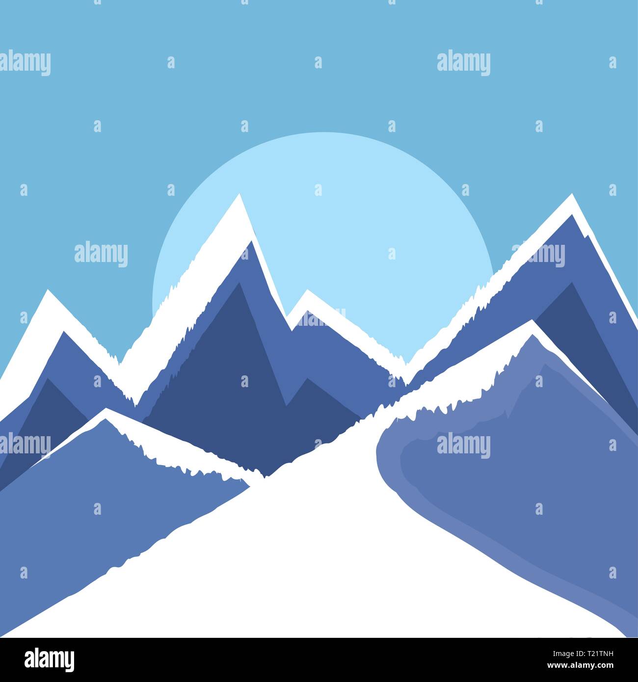 winter landscape scene christmas vector illustration design Stock ...