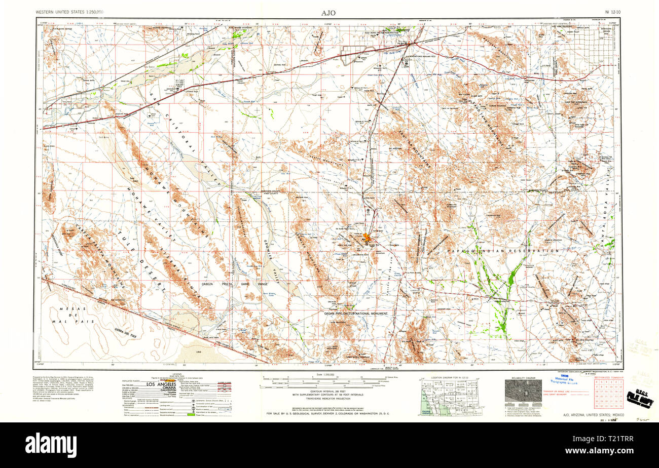 Map of ajo hi-res stock photography and images - Alamy