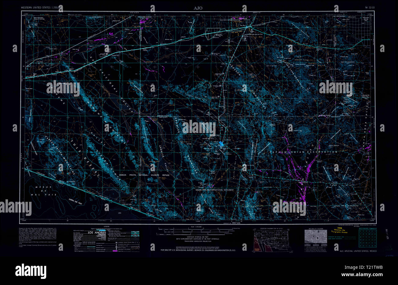 Ajo arizona map hi-res stock photography and images - Alamy