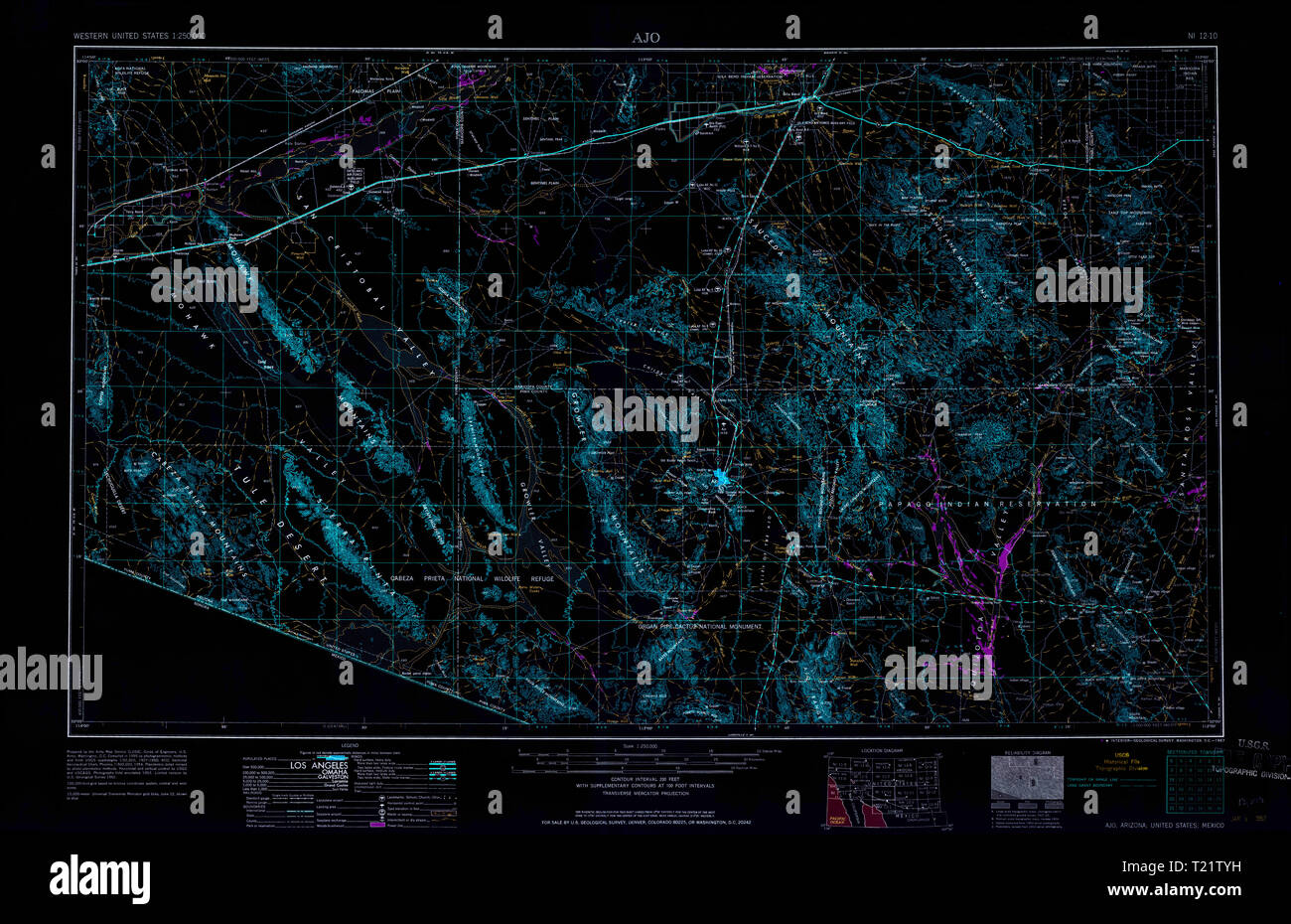 Map of ajo hi-res stock photography and images - Alamy