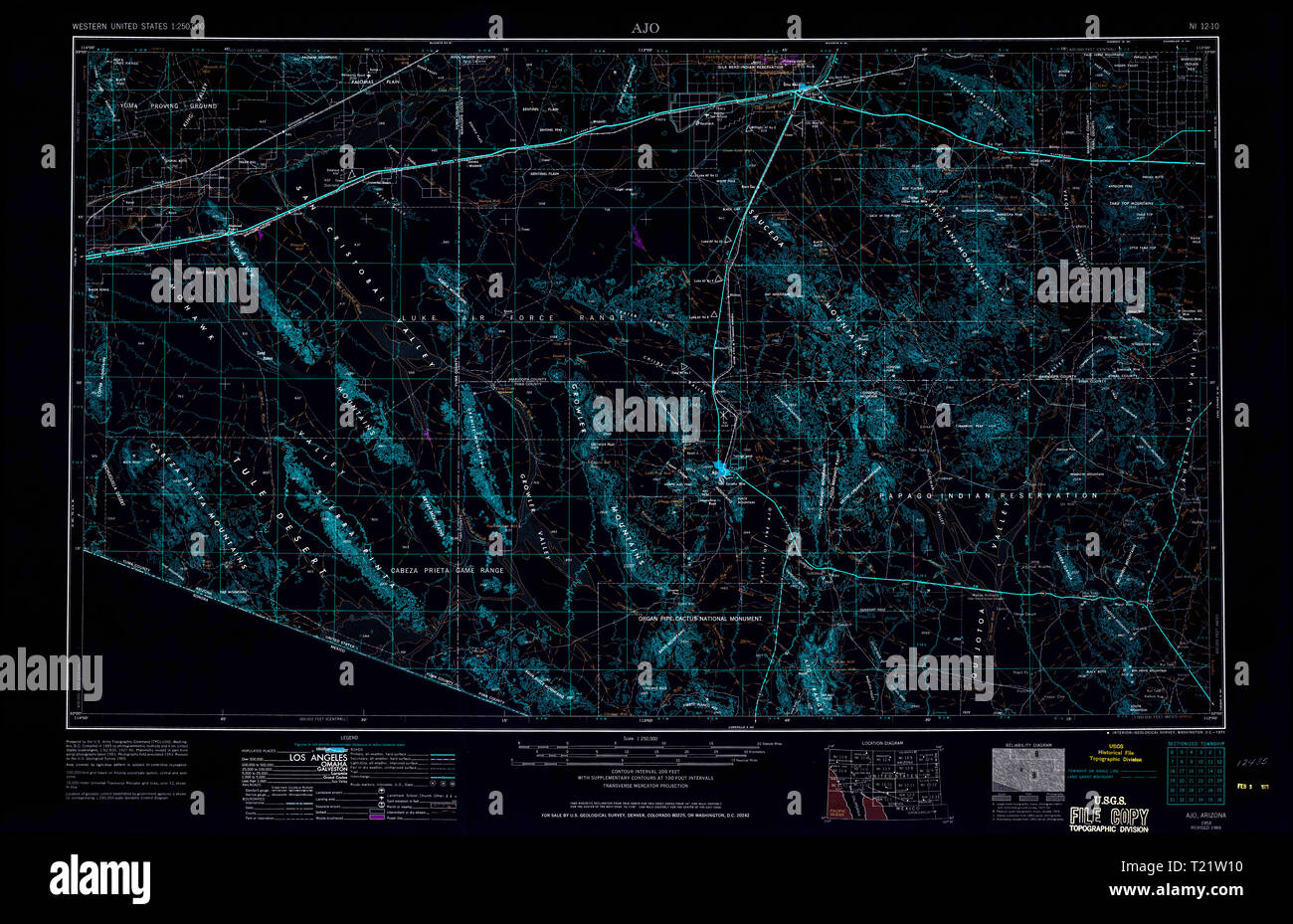 Ajo arizona map hi-res stock photography and images - Alamy