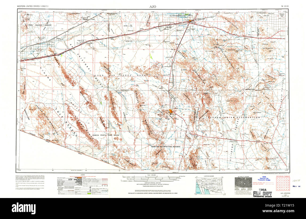 Map of ajo hi-res stock photography and images - Alamy