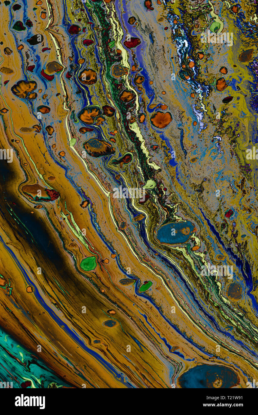 Traditional Ottoman Turkish marbling art patterns as abstract colorful ...