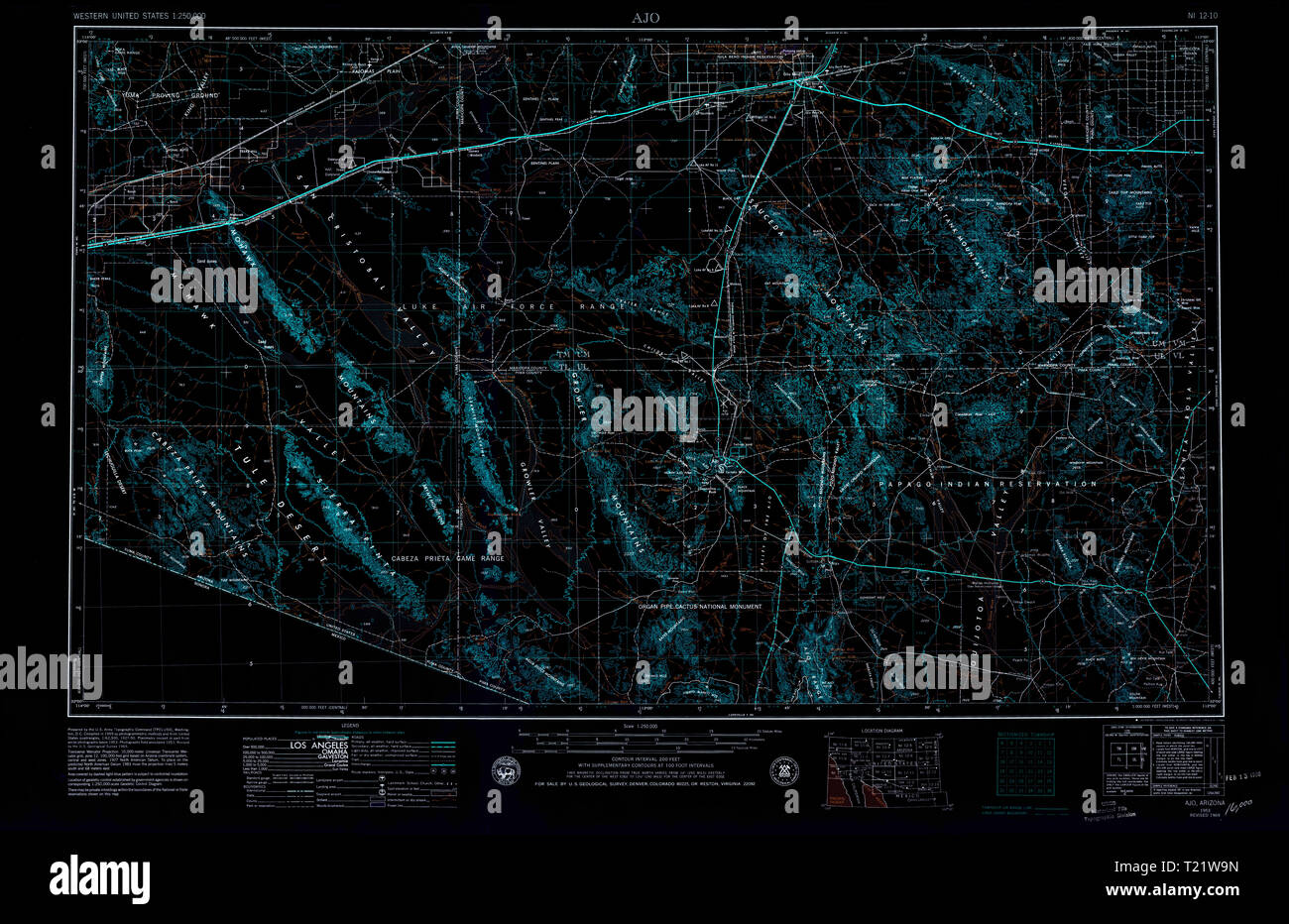 Map of ajo hi-res stock photography and images - Alamy
