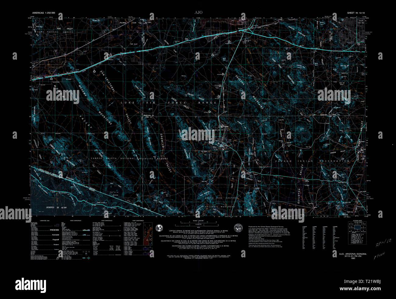 Map of ajo hi-res stock photography and images - Alamy