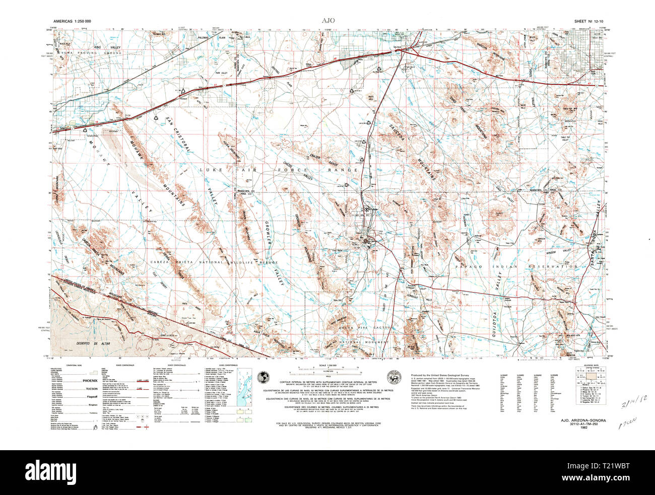 Ajo arizona map Cut Out Stock Images & Pictures - Alamy