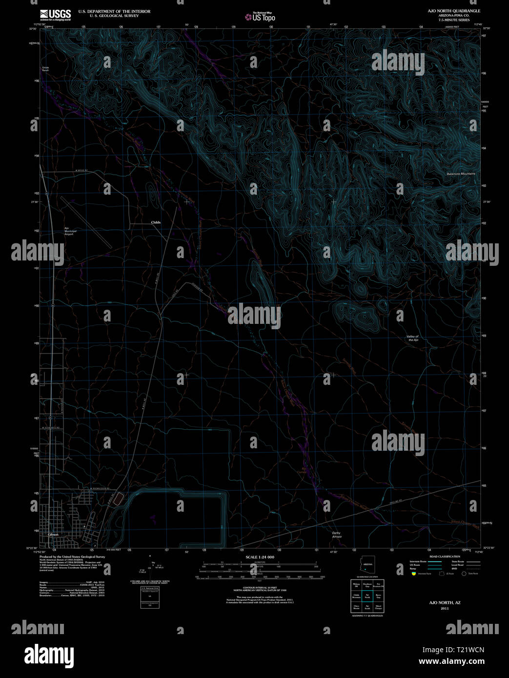 Ajo arizona map hi-res stock photography and images - Alamy