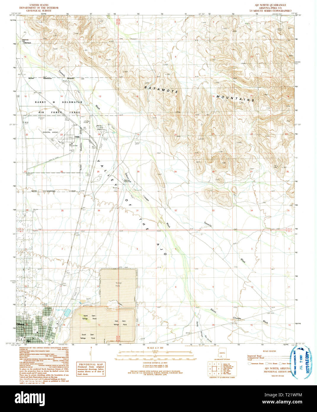 Ajo arizona map hi-res stock photography and images - Alamy