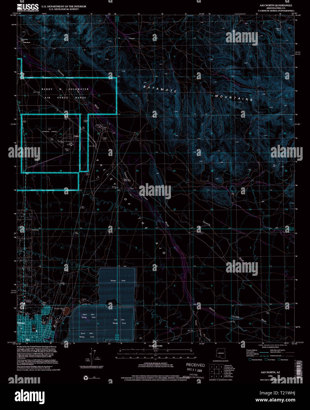 Map of ajo hi-res stock photography and images - Alamy