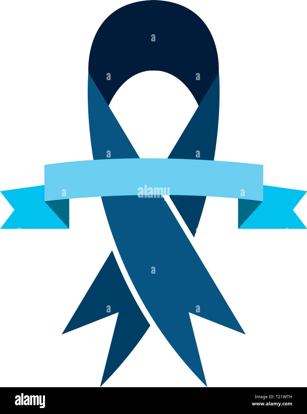 blue ribbon banner campaign symbol vector illustration Stock Vector ...