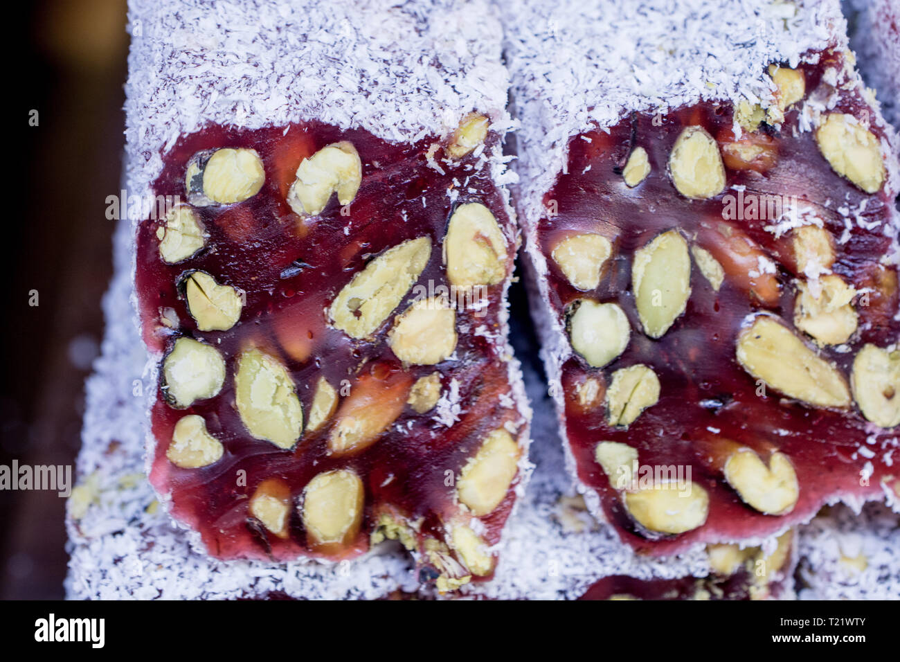Load of traditional turkish delight lokum candy Stock Photo - Alamy