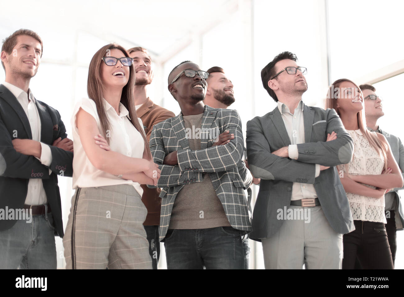 in full growth.group of successful employees Stock Photo - Alamy