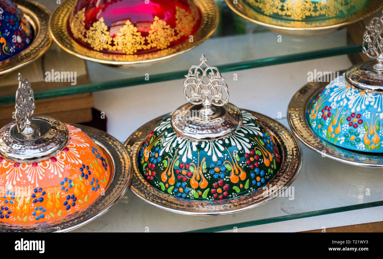 Ottoman Turkish antique kitchen utensils plate Stock Photo - Alamy