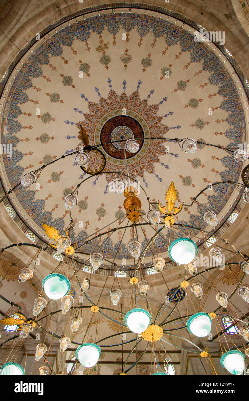Inner view of dome in Ottoman architecture in, Istanbul, Turkey Stock ...