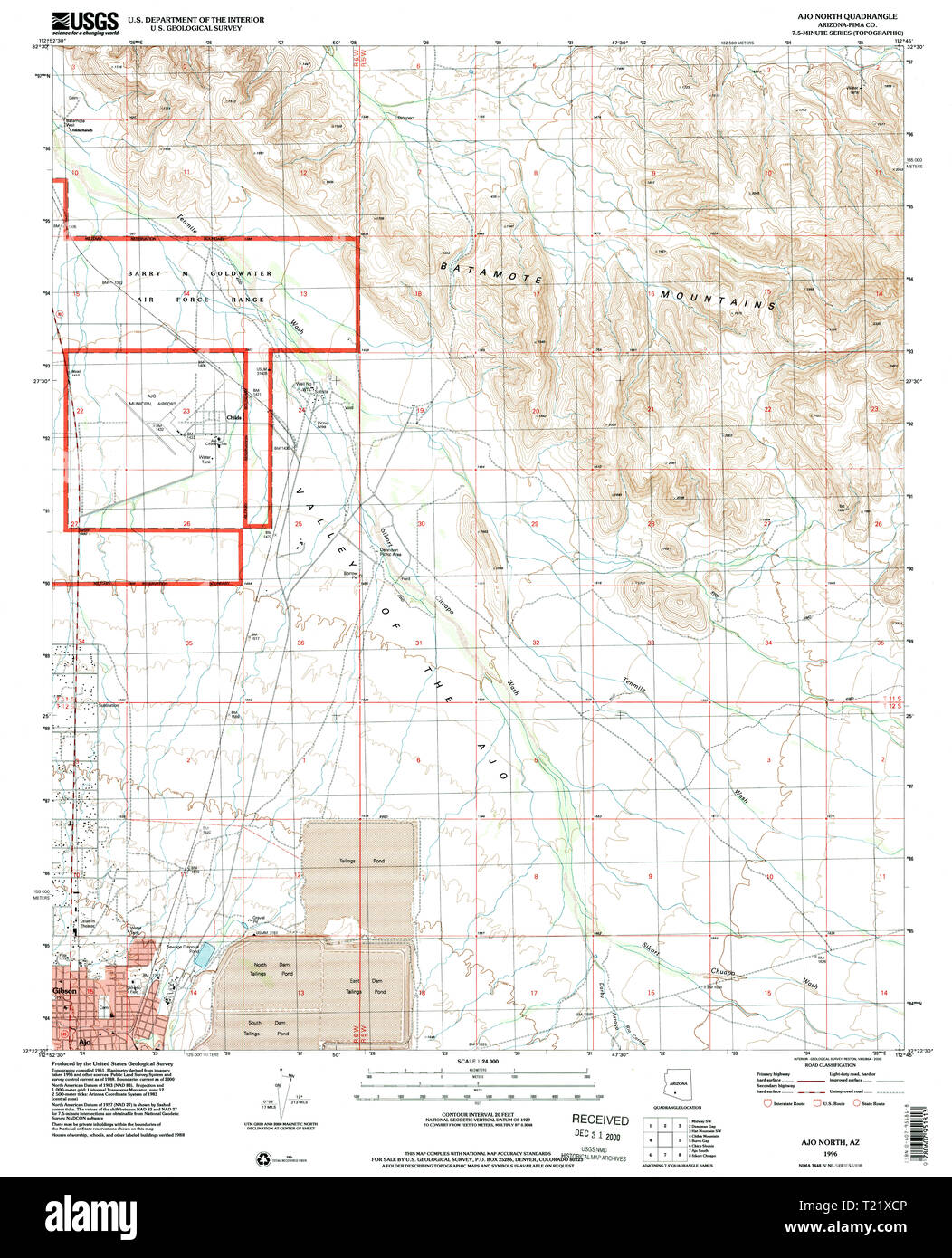 Map of ajo hi-res stock photography and images - Alamy