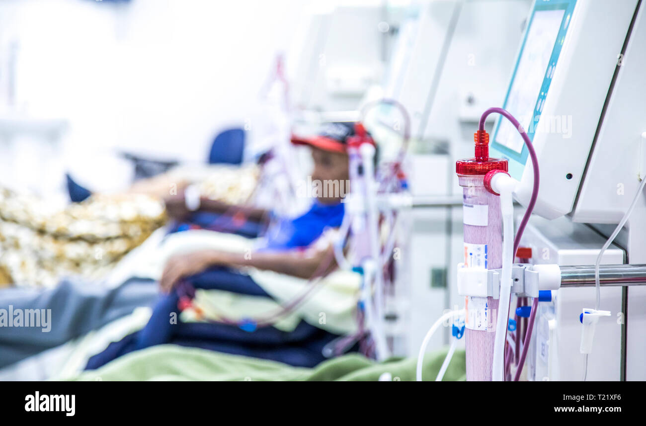 hemodialysis in people on the equipment Stock Photo - Alamy
