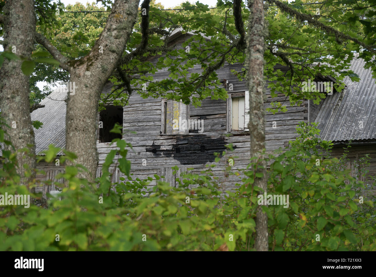 Wooden building burned down hi-res stock photography and images - Alamy