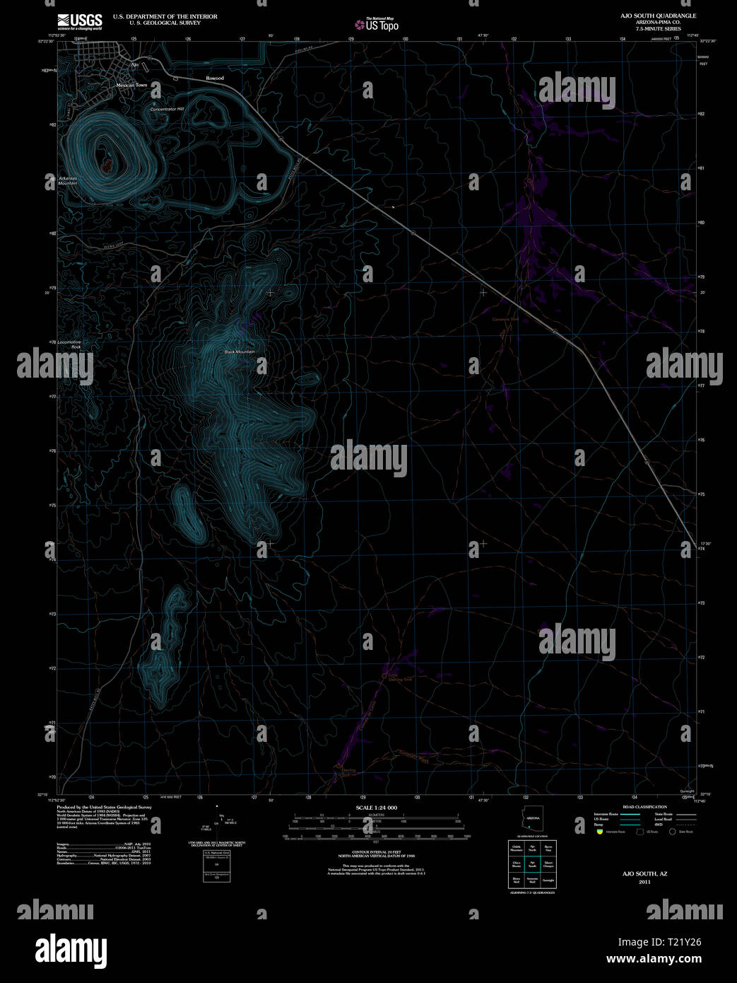 Map of ajo hi-res stock photography and images - Alamy
