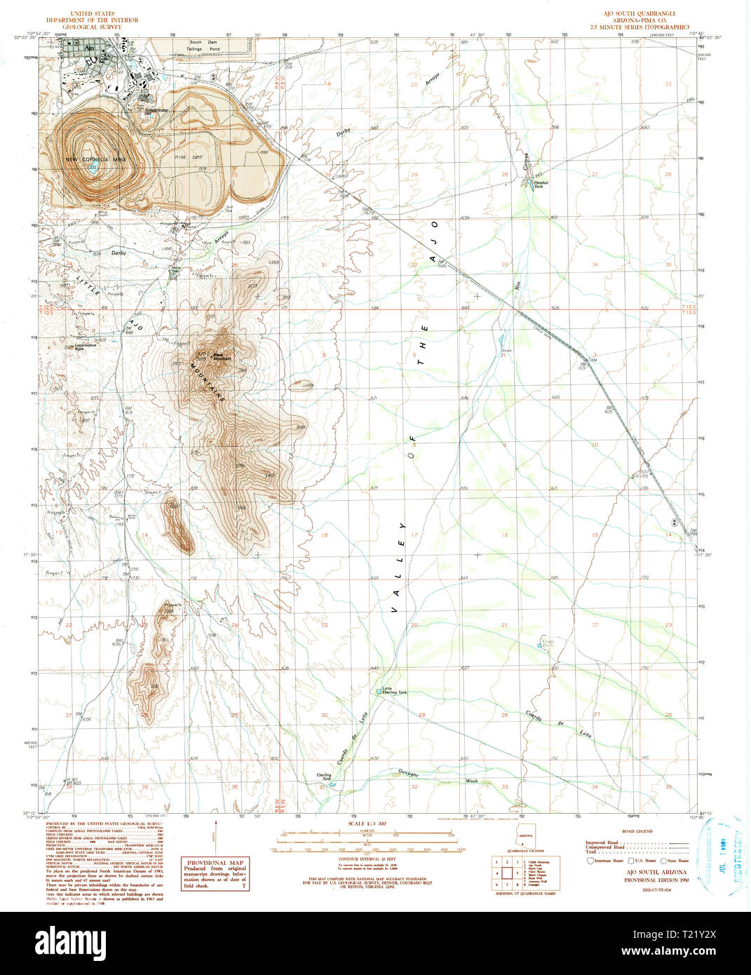 Ajo arizona map hi-res stock photography and images - Alamy