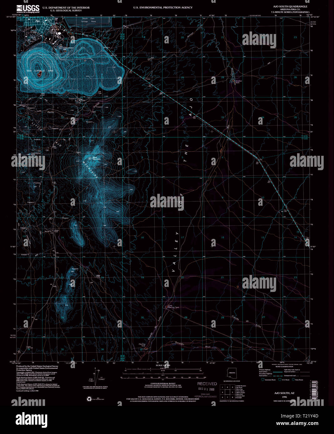 Ajo arizona map hi-res stock photography and images - Alamy