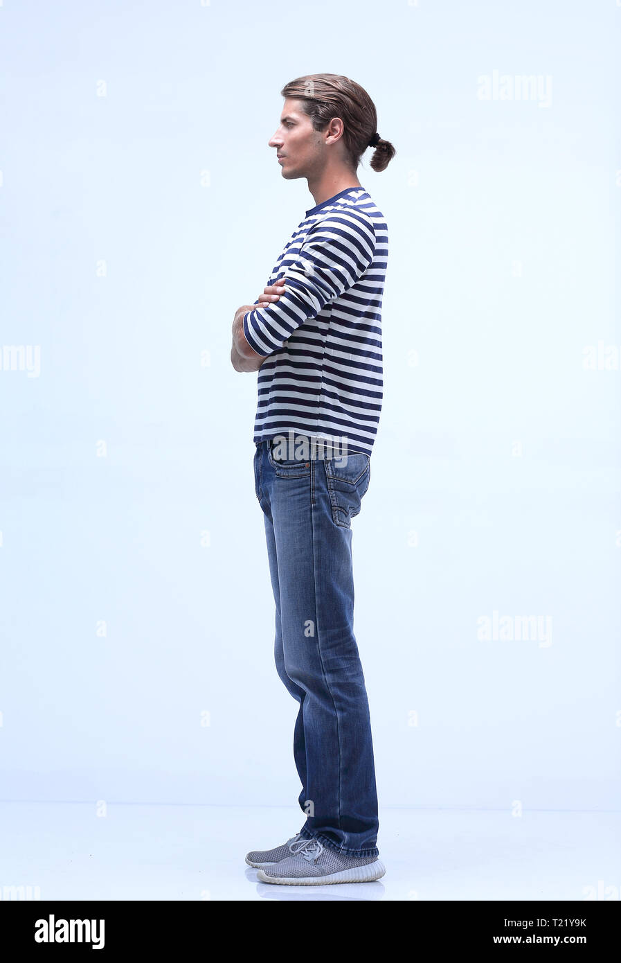 Side view. serious young man Stock Photo - Alamy