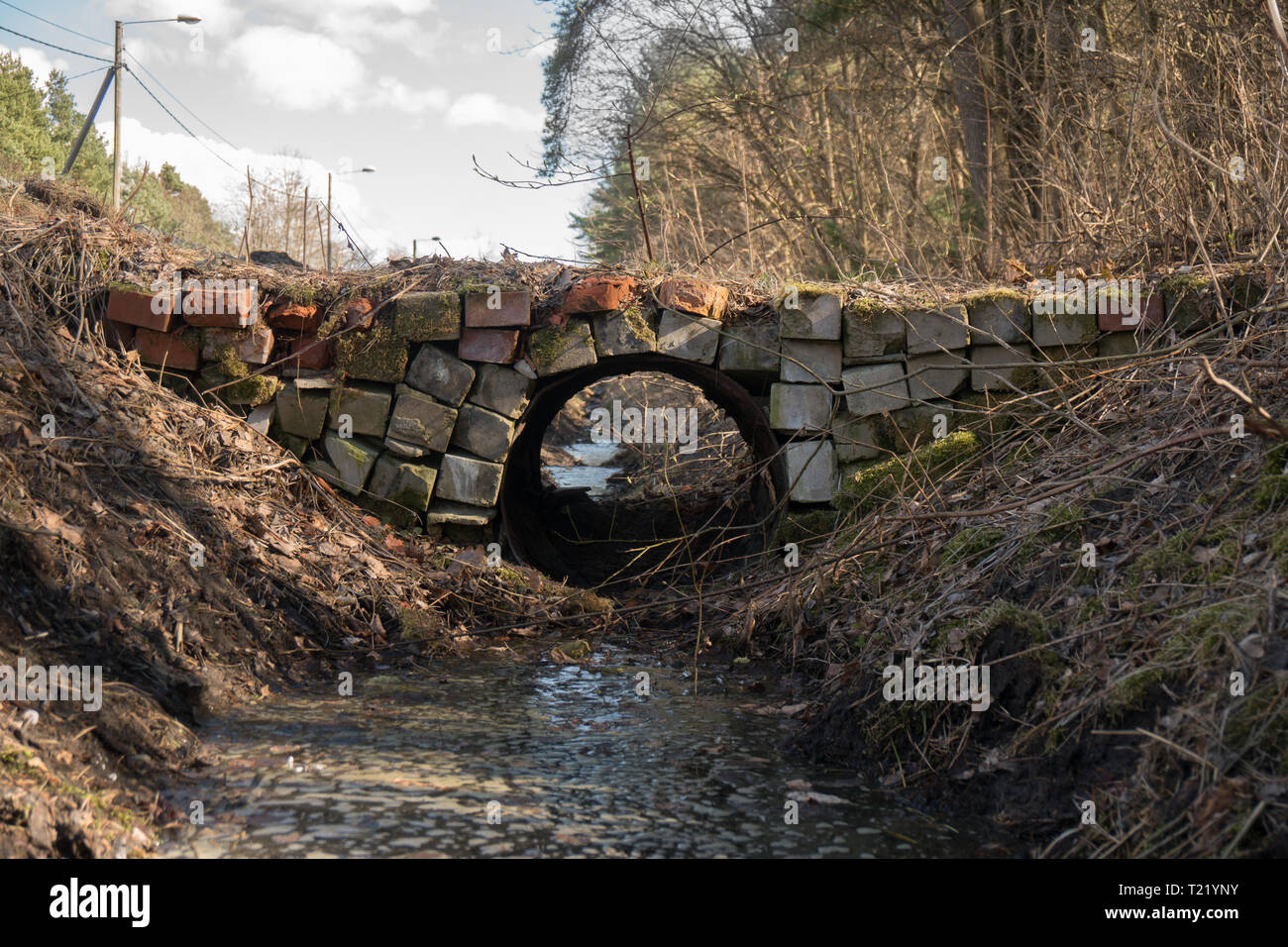 Bridge over a ditch hi-res stock photography and images - Alamy