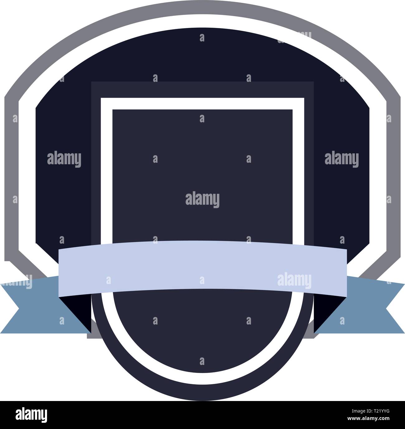 emblem badge empty template on white background vector illustration ...