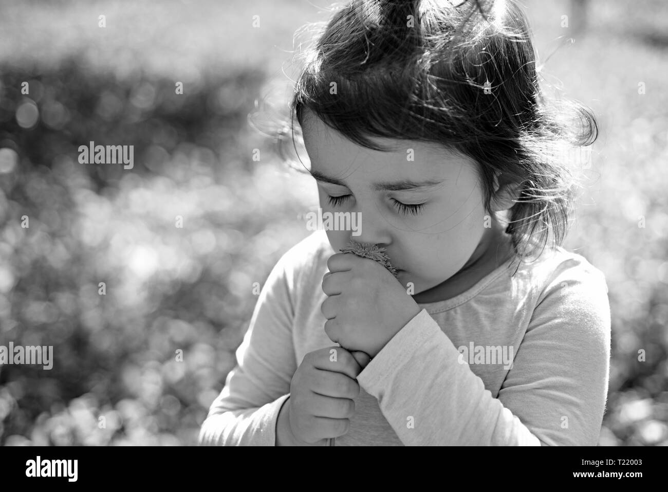 Small child. Natural beauty. Childrens day. Springtime. weather ...