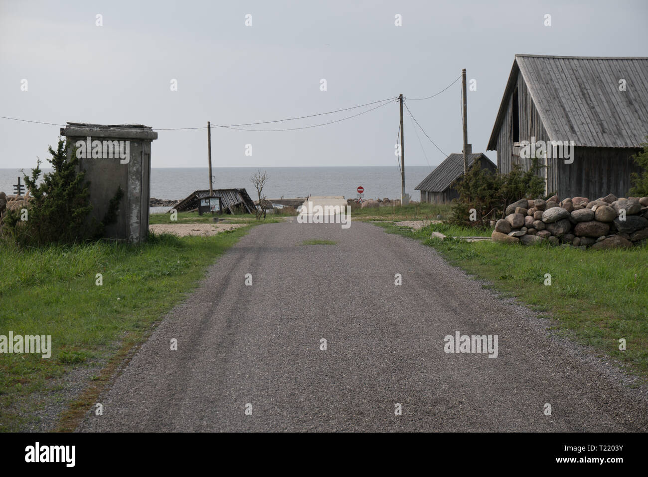 Road to a port Stock Photo - Alamy