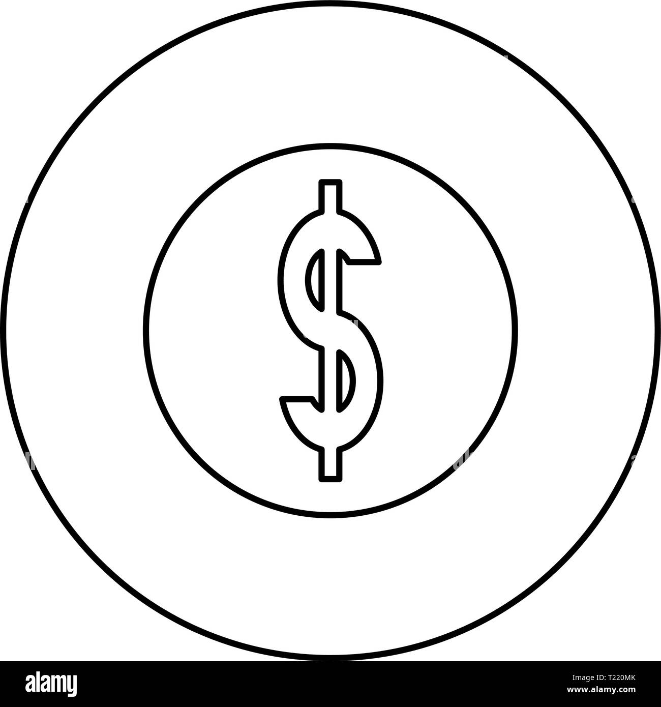 coin dollar money currency on white background vector illustration ...