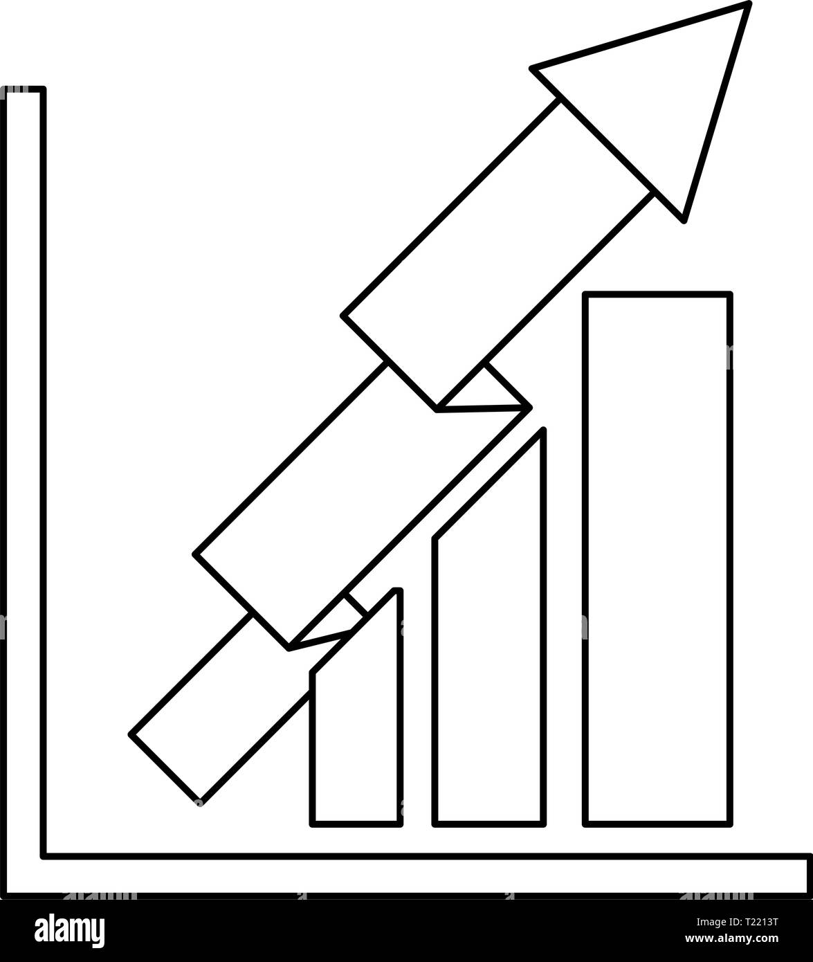 business chart arrow profit vector illustration design Stock Vector ...