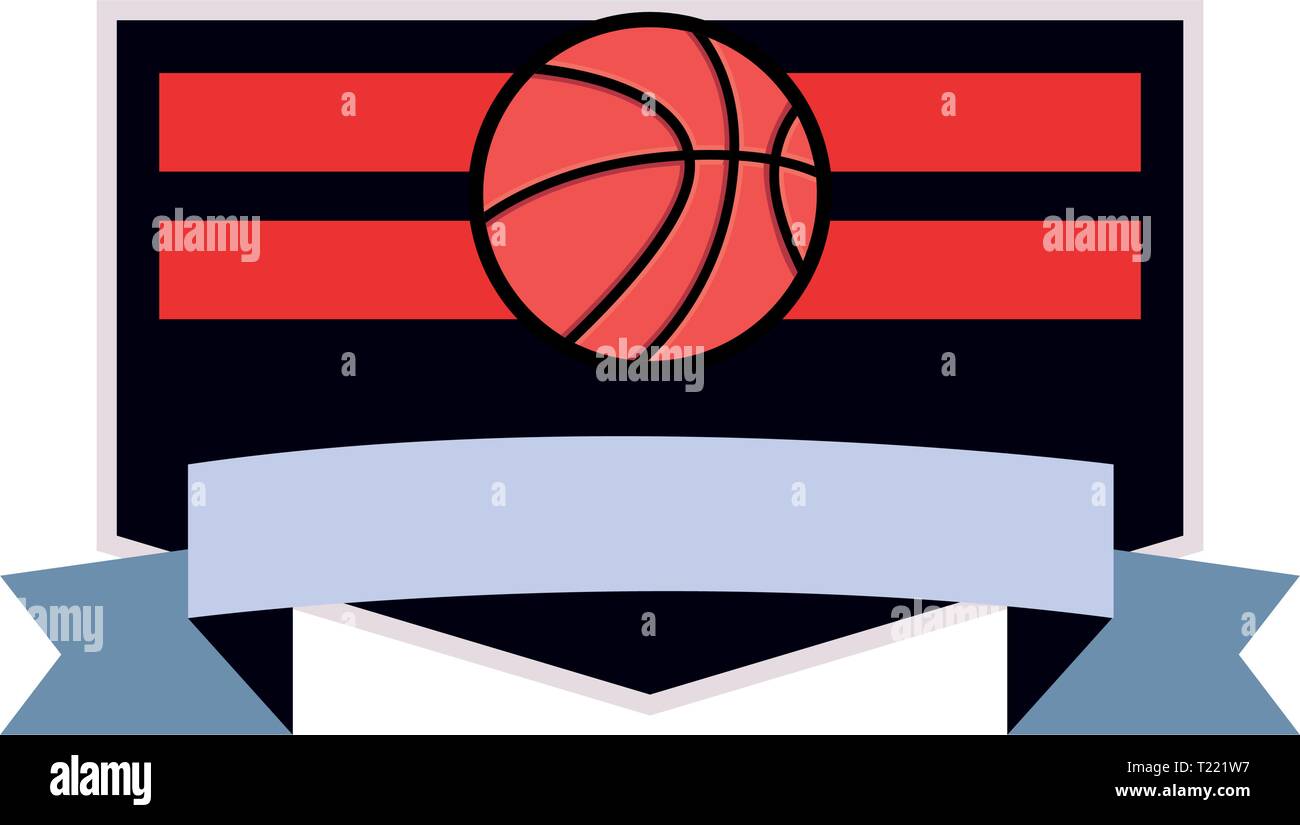 basketball sport ball emblem badge background vector illustration Stock ...