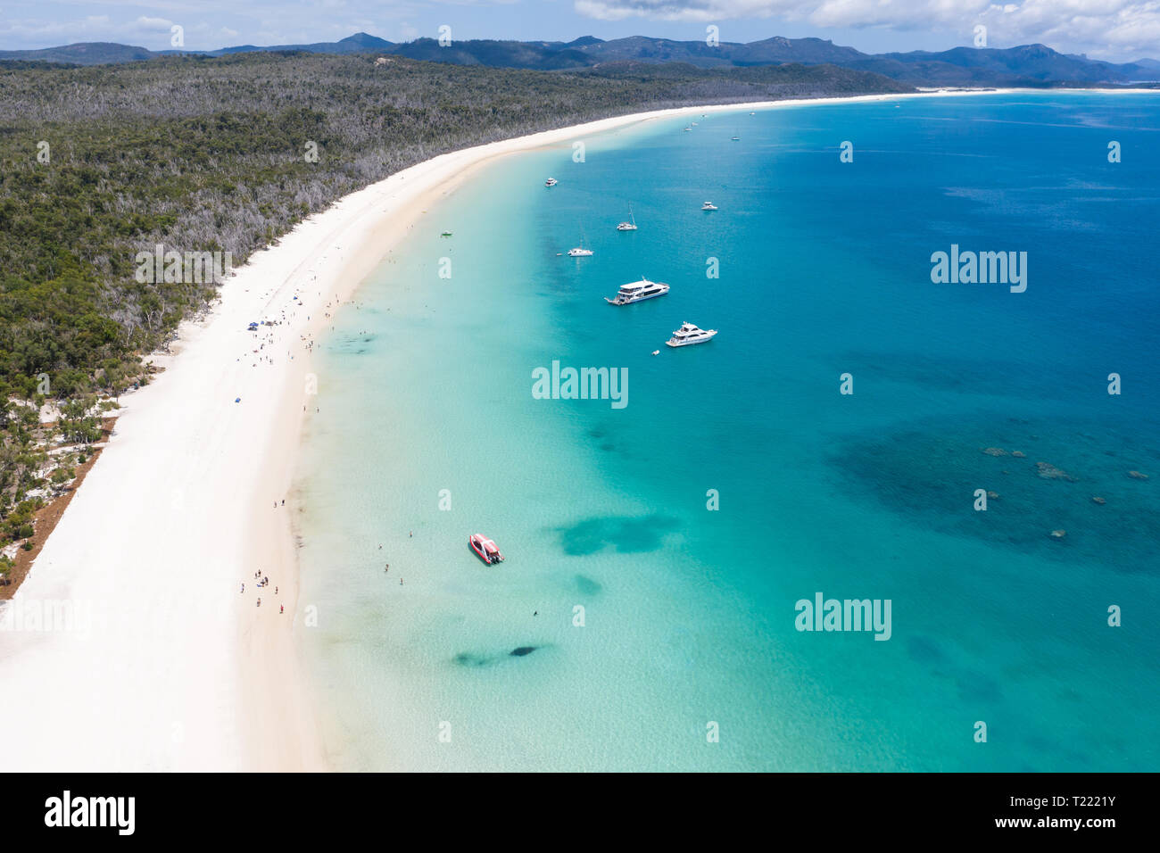 Whitehaven beach aerial view turquoise hi-res stock photography and ...