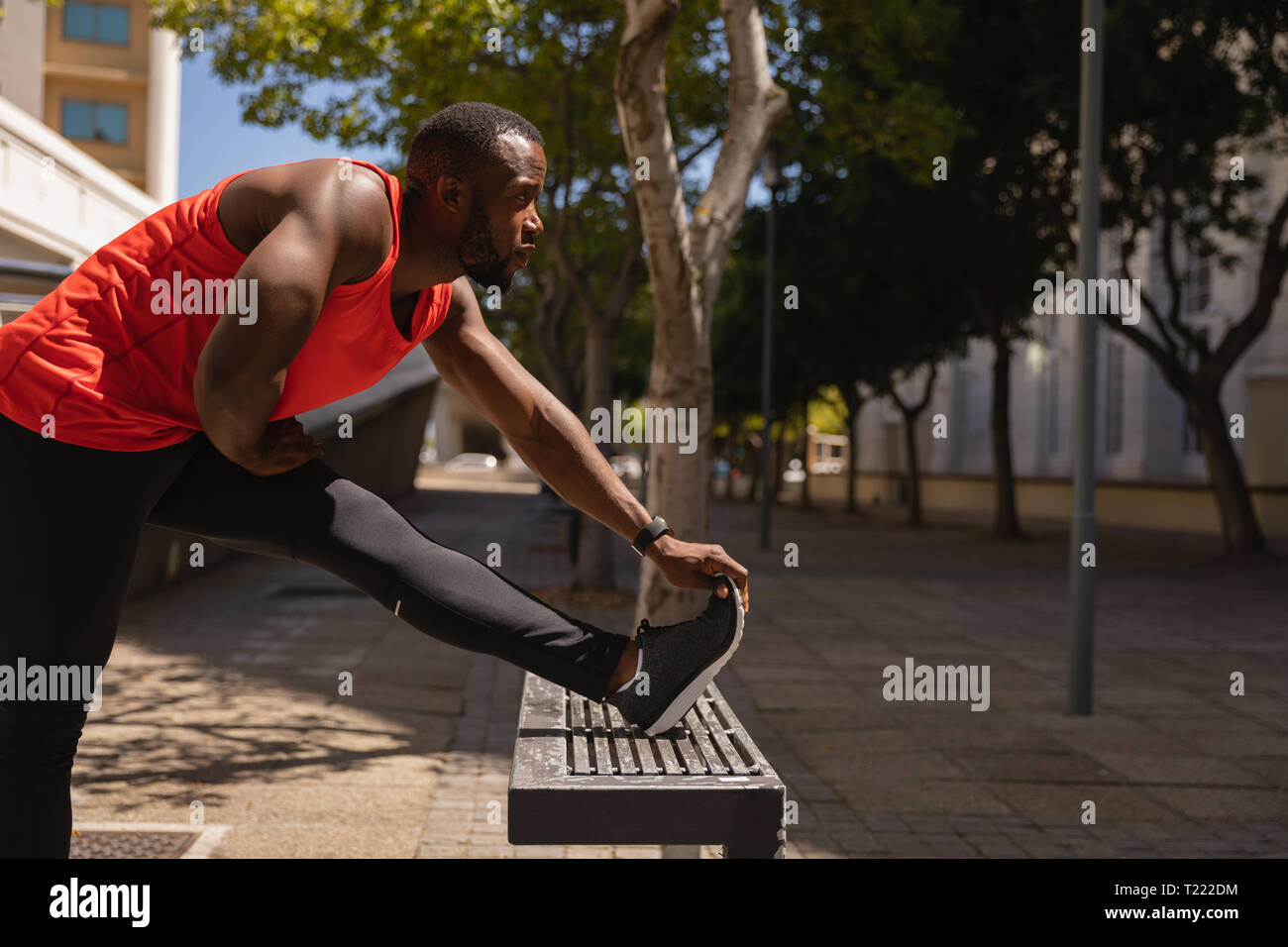 Railing bench hi-res stock photography and images - Alamy