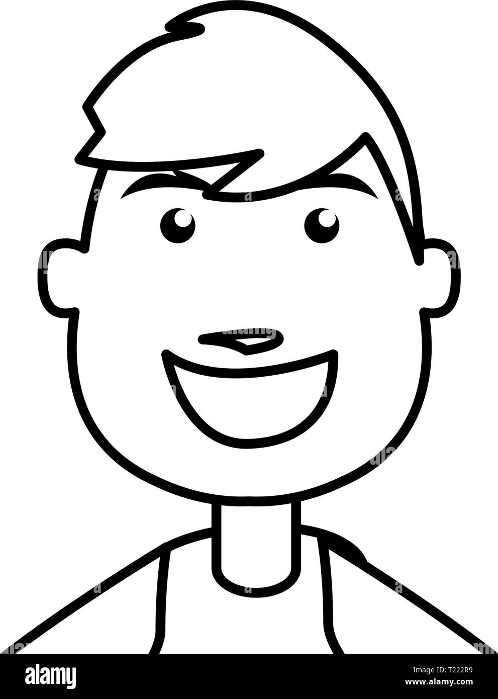 happy boy cartoon character vector illustration design Stock Vector ...