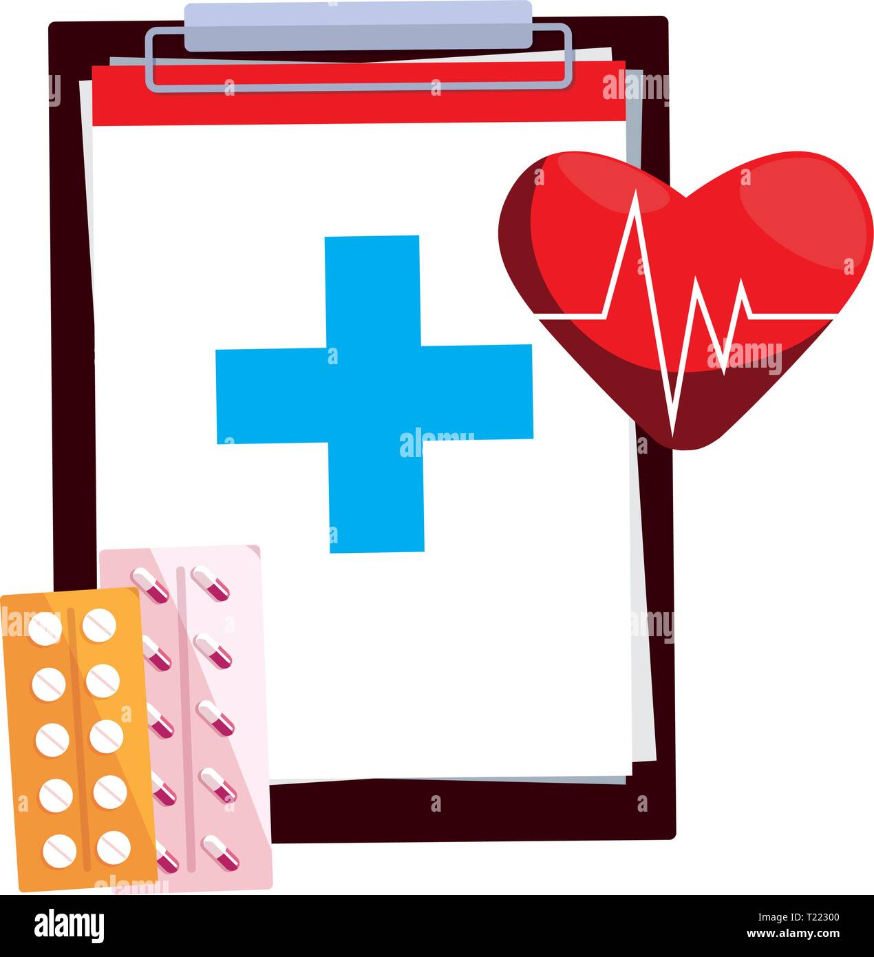 medical order checklist and medicine icons vector illustration design ...